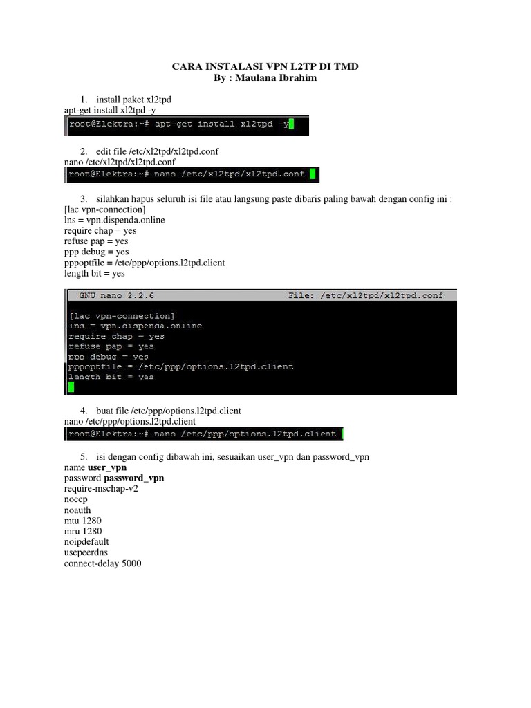 03 Instalasi VPN L2TP TMD | PDF | Computers