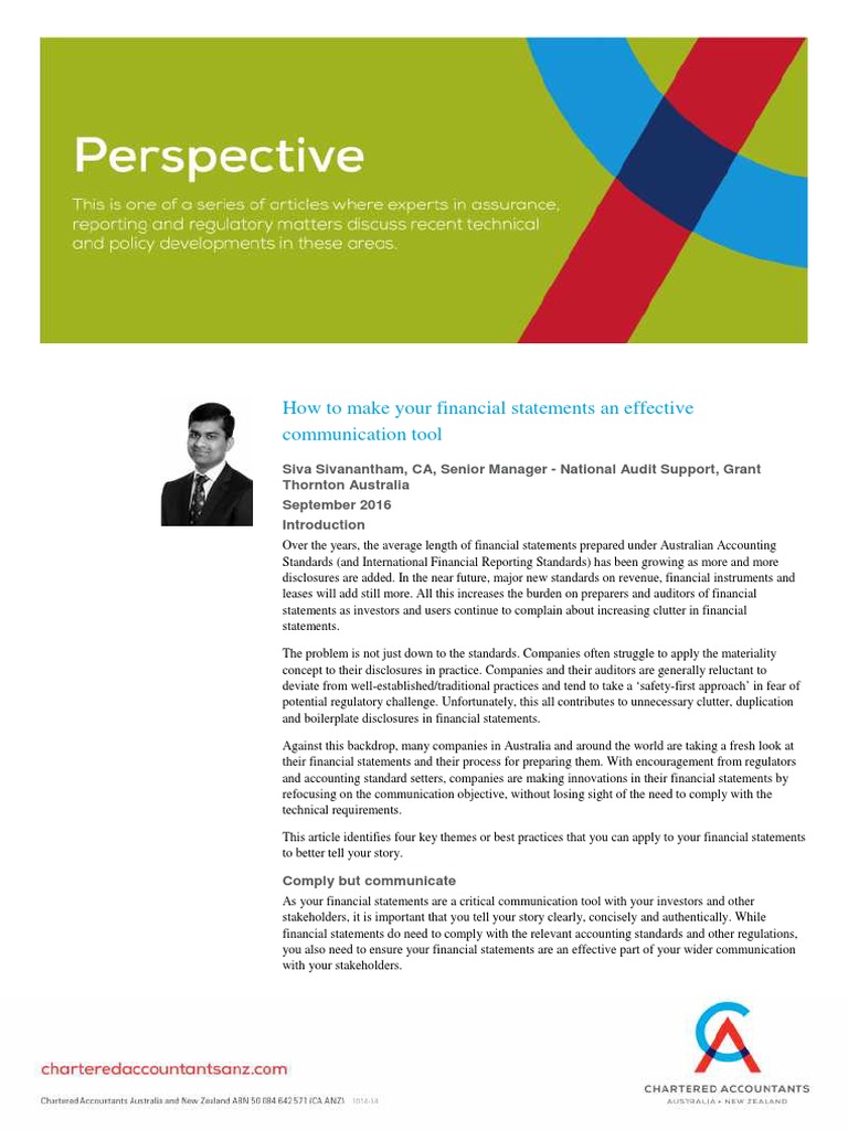 How To Make Your Financial Statements An Effective Communication Tool ...