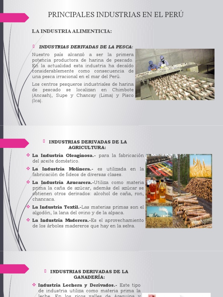 Principales Industrias del Perú | PDF | Acero | Ganadería
