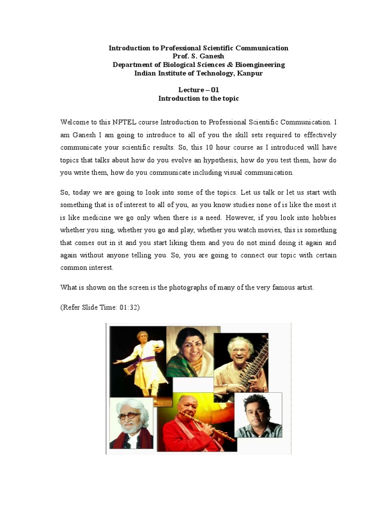 Lec 1 | PDF | Observation | Communication