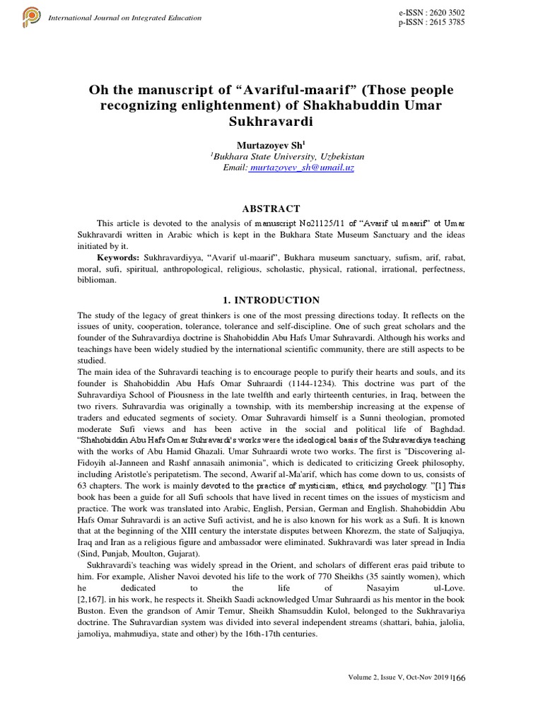 Sufi Manuscript Analysis | PDF | Sufism | Abrahamic Religions