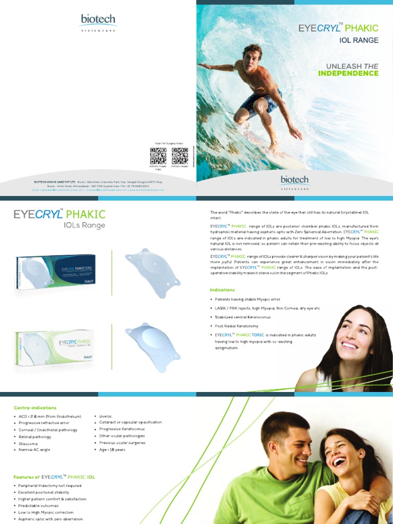 Eyecryl Phakic Toric | PDF | Vision | Facial Features