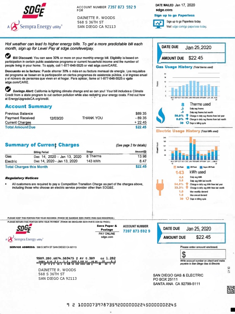 Utility Bill | Download Free PDF | Nature | Energy And Resource