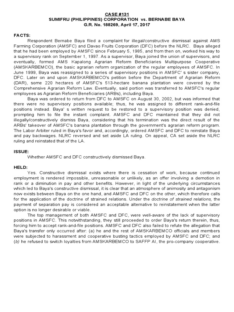 The Doctrine of Strained Relations: When Reinstatement is no Longer ...