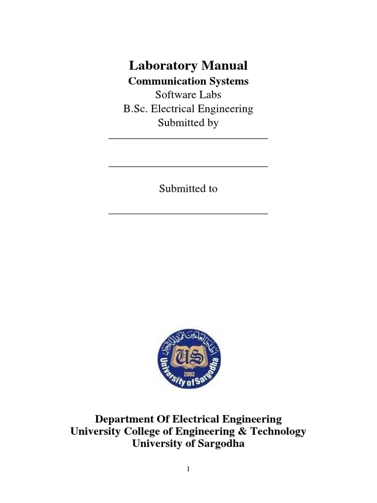 MATLAB Communication Systems Lab Manual | PDF | Matlab | Computer ...
