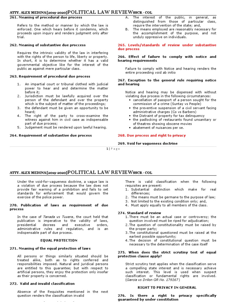 ATTY. ALEX MEDINA 2019-2020POLITICAL LAW REVIEWS | PDF | Search And ...