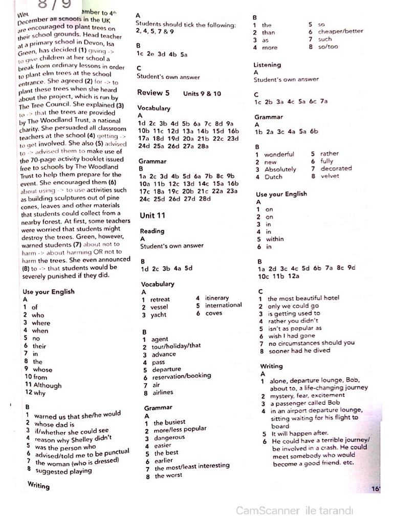 Close Up b2 Workbook Answer Key | PDF