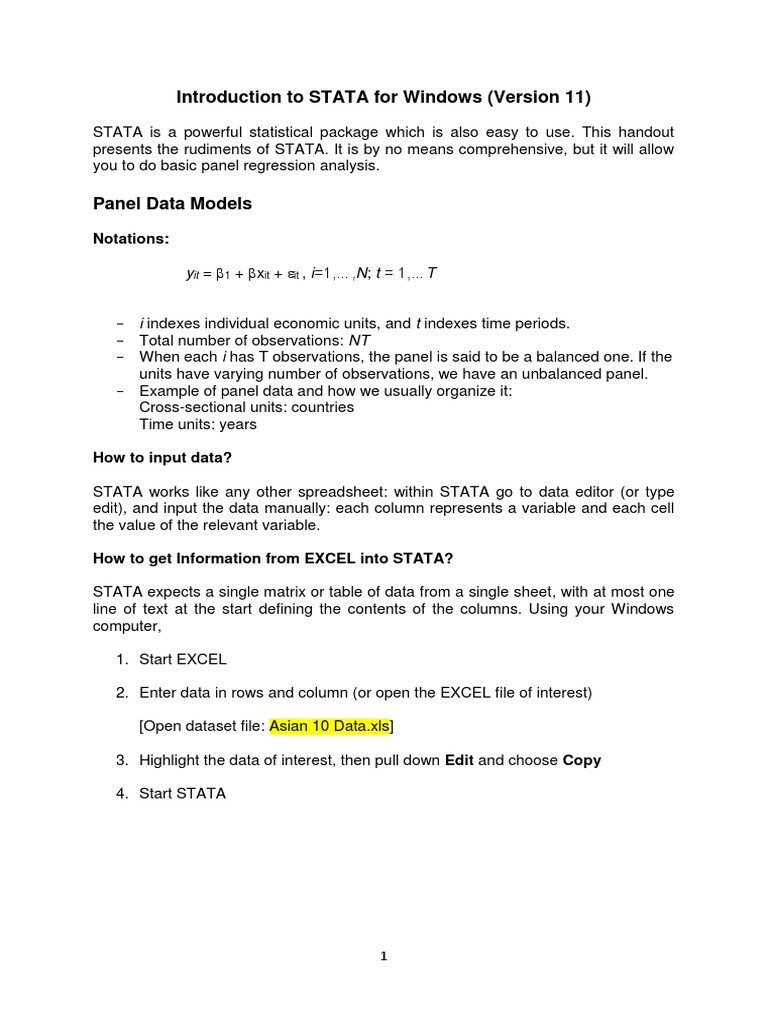 Lab Introduction To STATA | PDF | Autocorrelation | Coefficient Of Determination