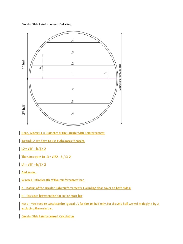 Circular Slab Reinforcement Detailing | PDF | Teaching Mathematics ...