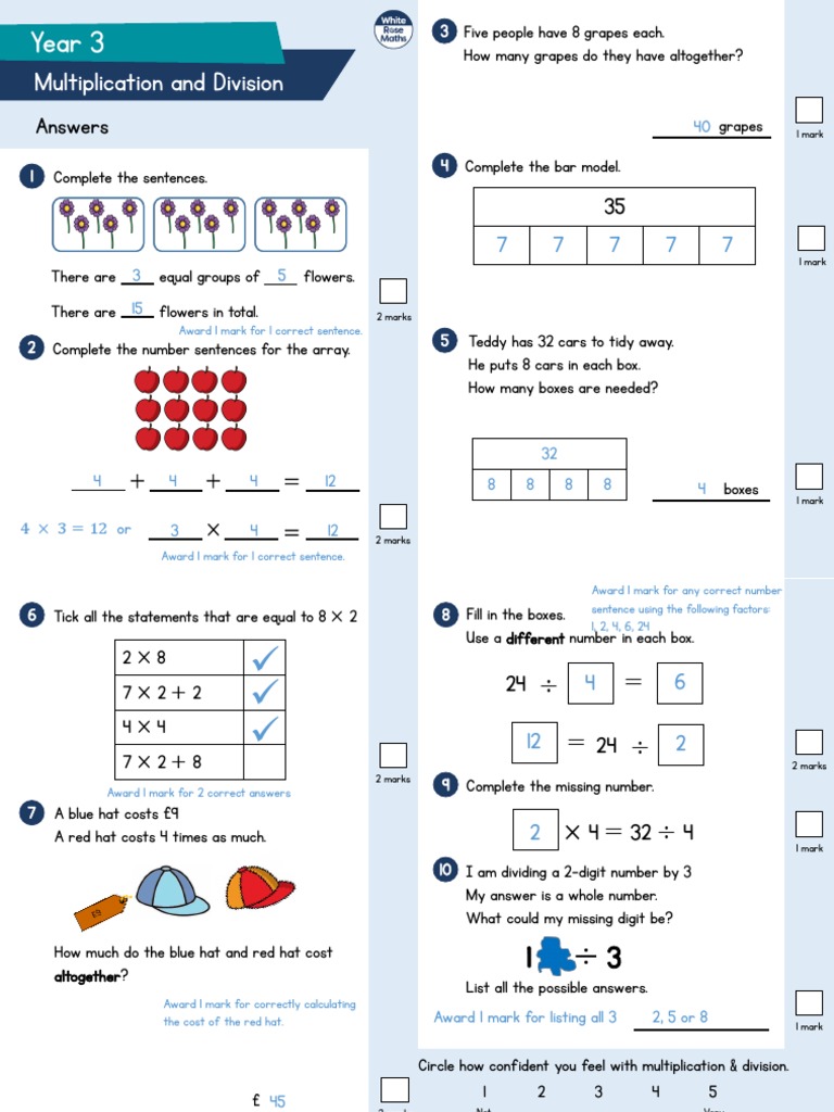 Year 3 Math Practice | PDF | Teaching Mathematics