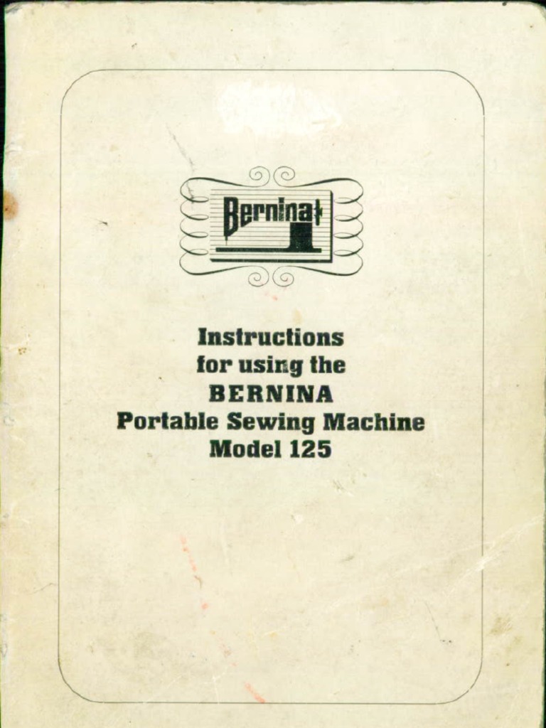 Bernina 125 | PDF
