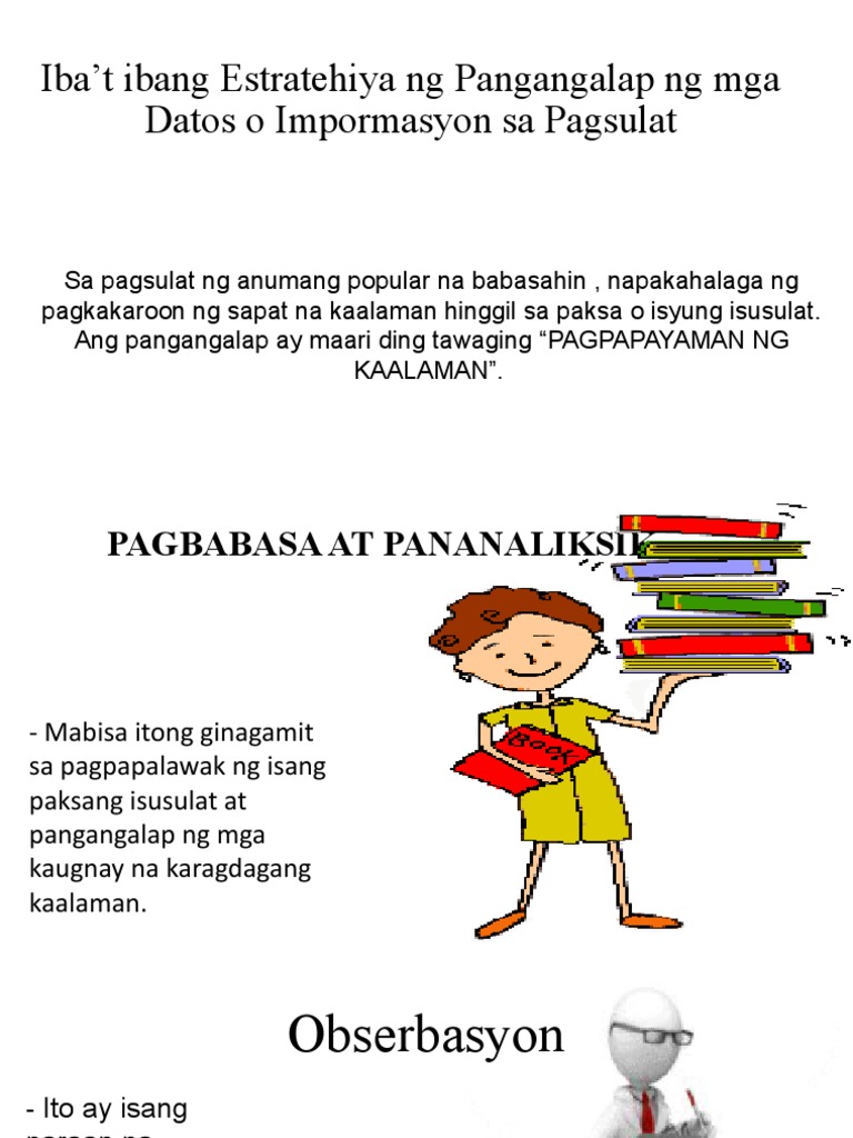 Ibat-Ibang Estratehiya NG Pangangalap NG Mga Datos | PDF