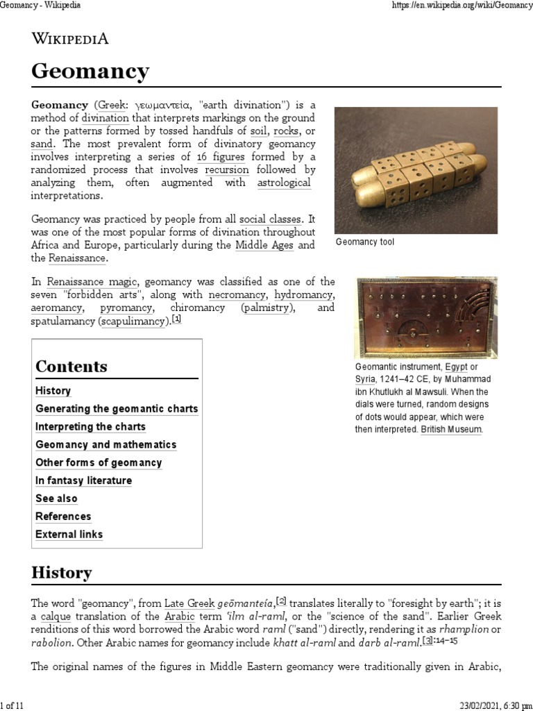 What Is Geomancy Earth Divination | PDF | Superstitions | New Age Practices