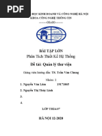 Bai Tap Mau PTTK HTQL Thu Vien Sinh Vien | PDF