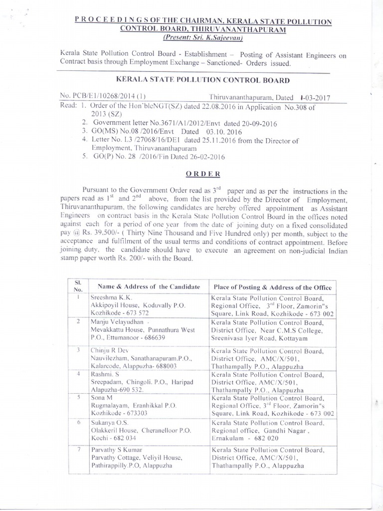 AE Posting Order and Rank List | PDF