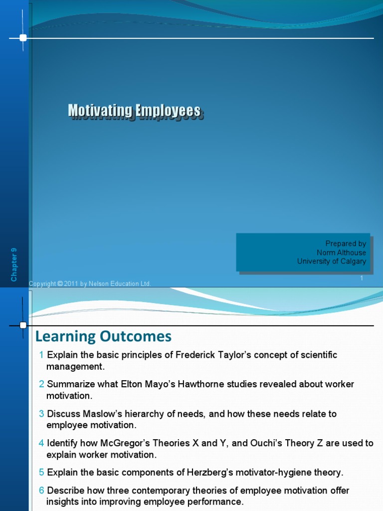 Motivating Employees Motivating Employees | PDF | Motivation | Motivational