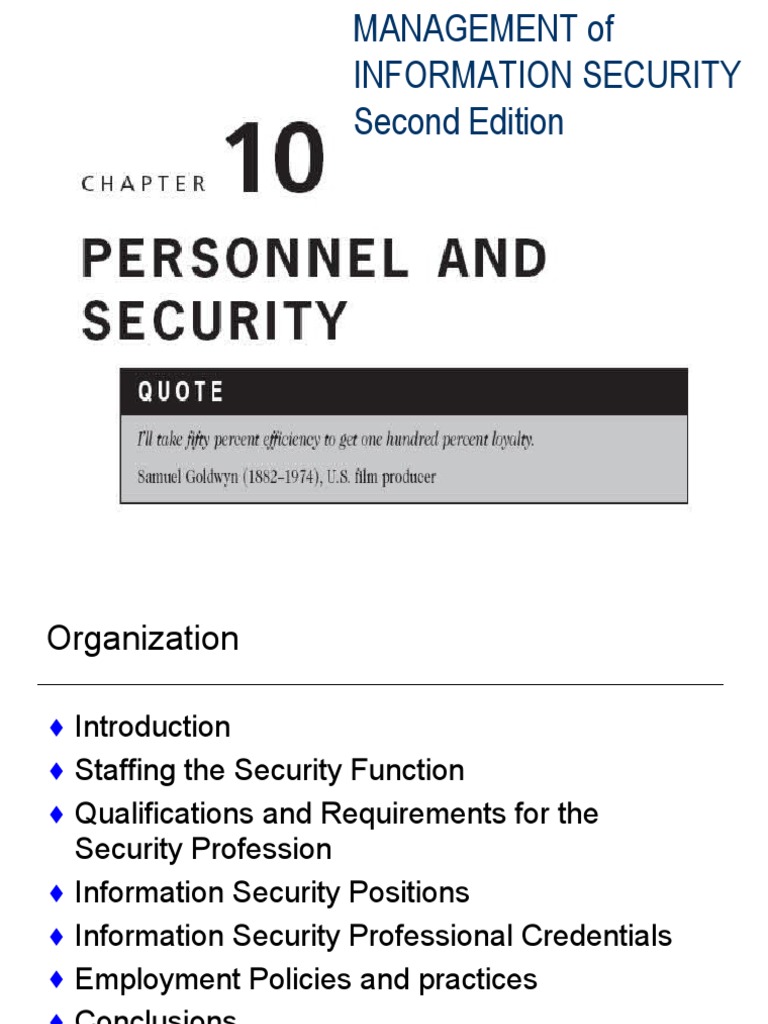 EECS711 Chapter10 v2 | PDF | Information Security | Background Check