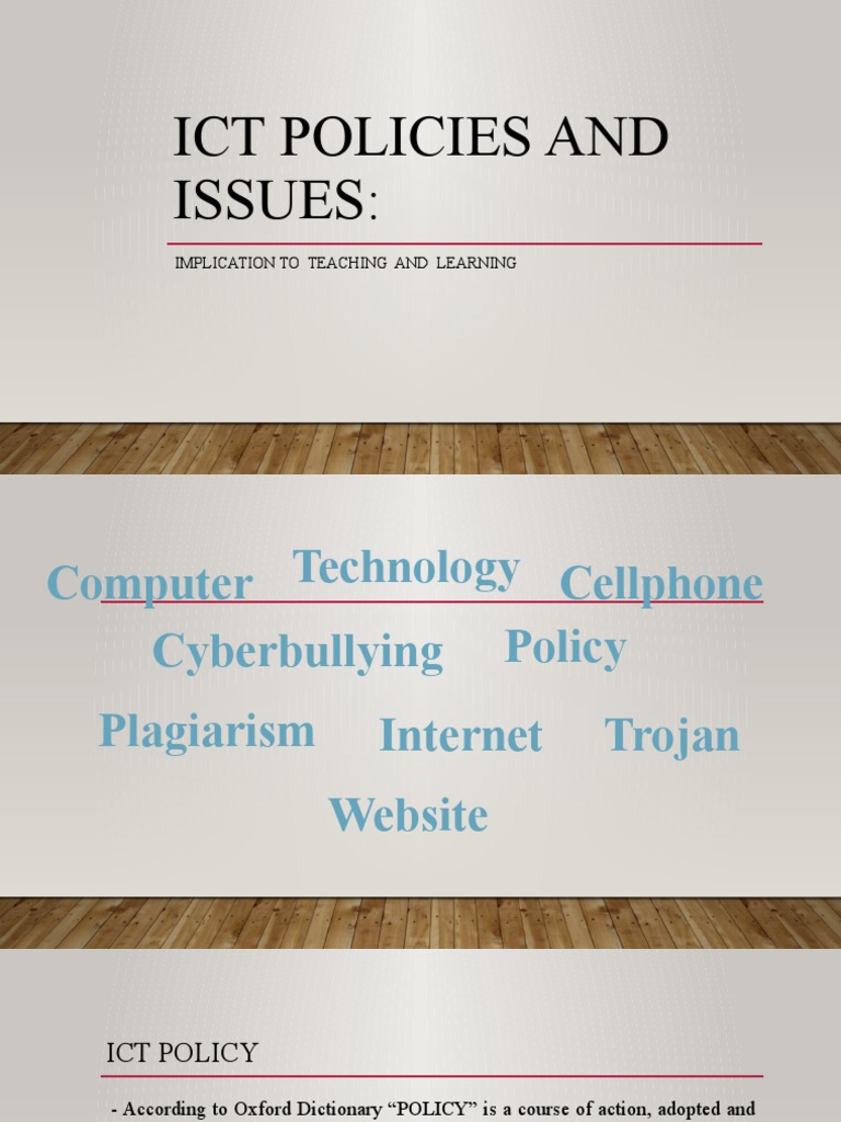 Ict Policies and Issues:: Implication To Teaching and Learning | PDF ...