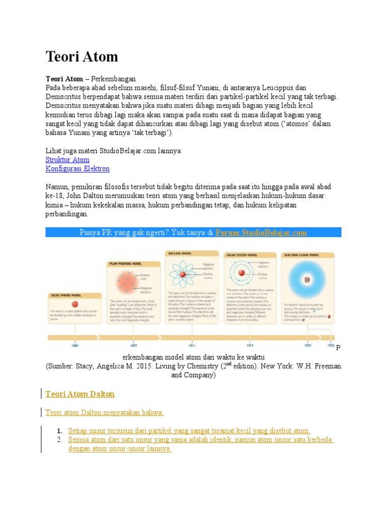 Teori Atom | PDF
