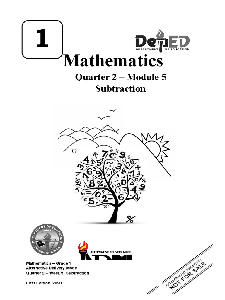 Mathematics: Quarter 2 - Module 5 Subtraction | PDF | Subtraction ...