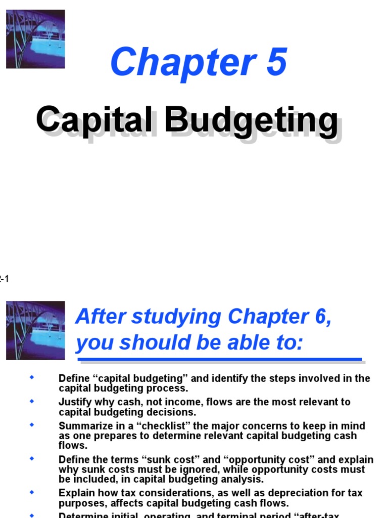 Chapter 5 Capital Budgeting | PDF | Net Present Value | Depreciation