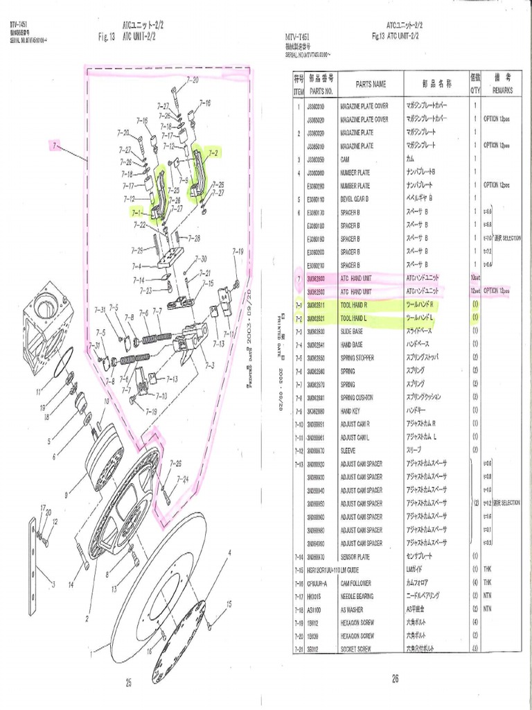 Parts List For Mtv-t451 | PDF