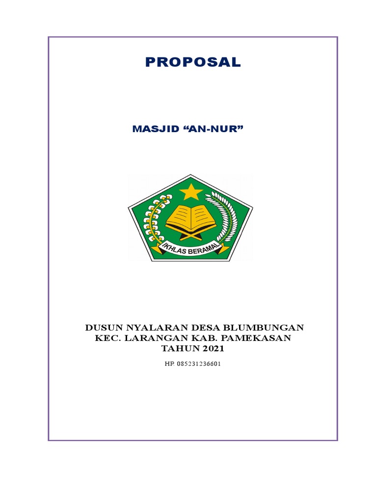Proposal Masjid An-Nur | PDF