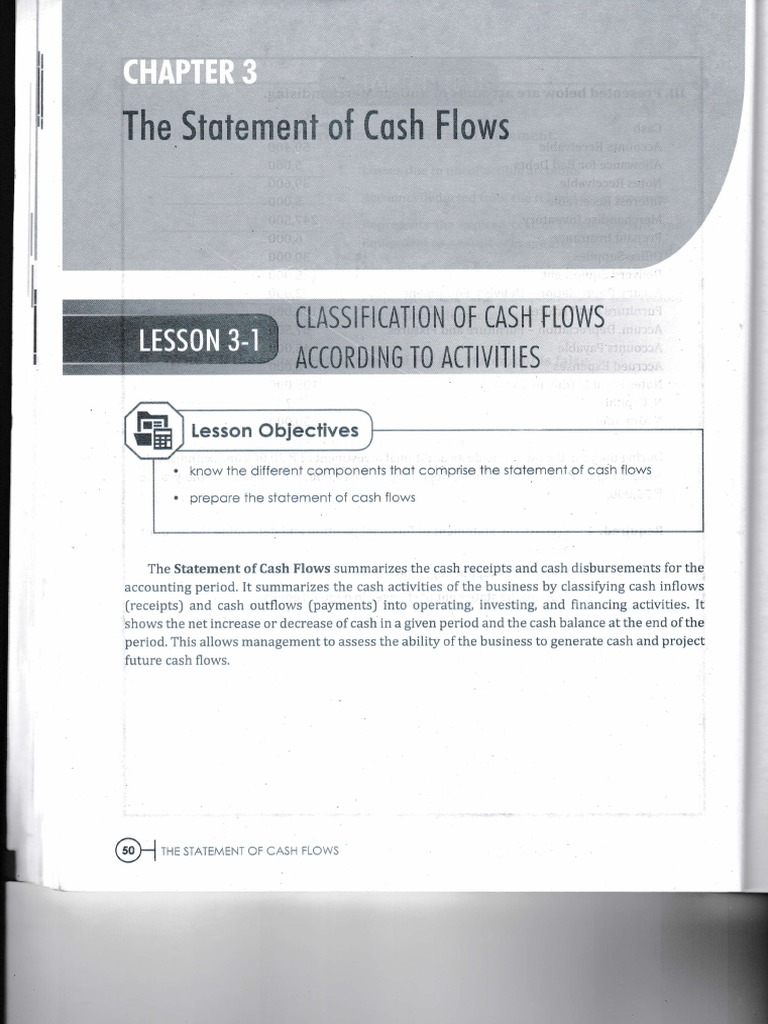 3 CHAPTER Lesson 3 1 Statement of Cash Flows | PDF | Cash Flow ...