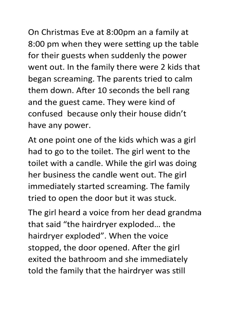 On Christmas Eve An Unknow Family at 8 | PDF