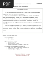 Salitang Magkatugma Worksheet | PDF
