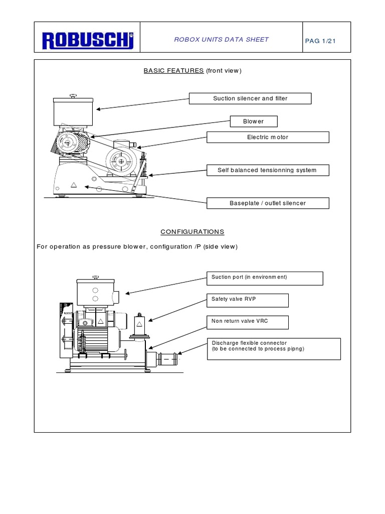 Robuschi Data Sheet Robox | PDF | Valve | Electric Motor