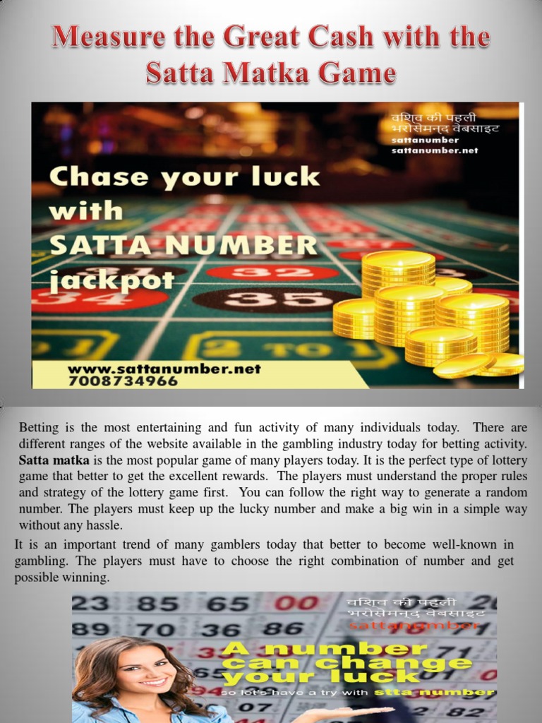 Measure The Great Cash With The Satta Matka Game | PDF