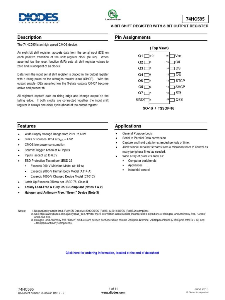 Datasheet 74595 | PDF
