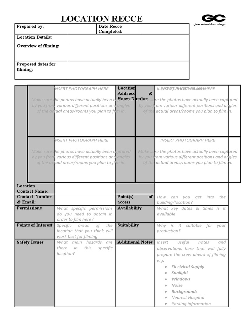 Location Recce | PDF