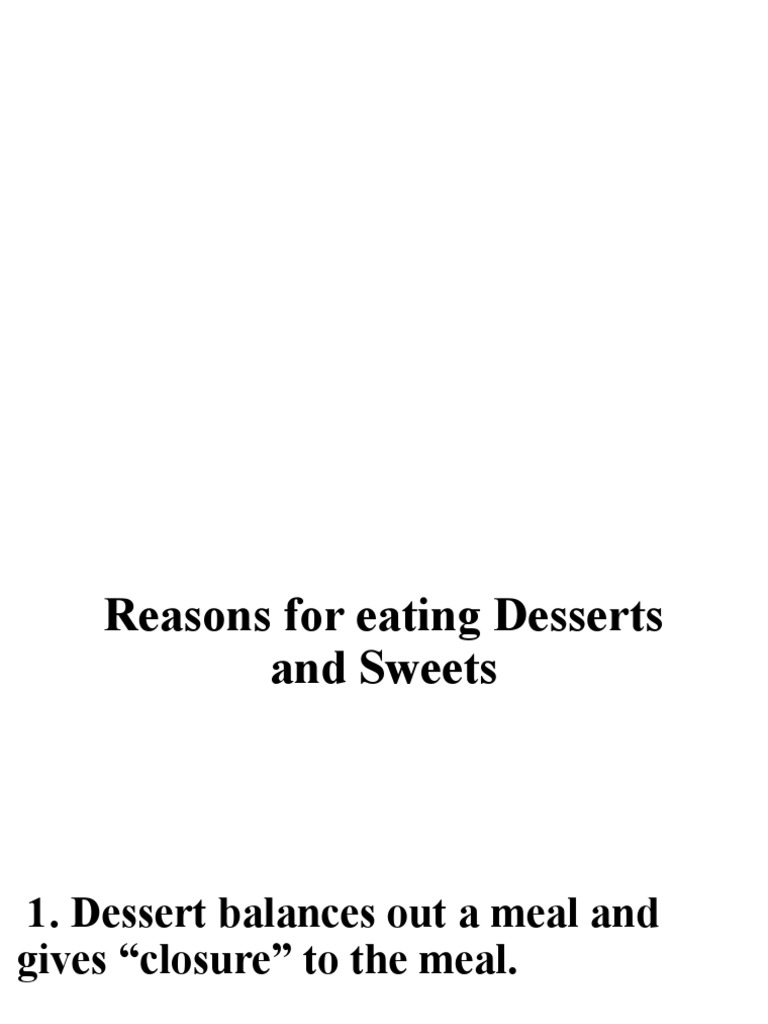 Classification of Desserts Explained | PDF