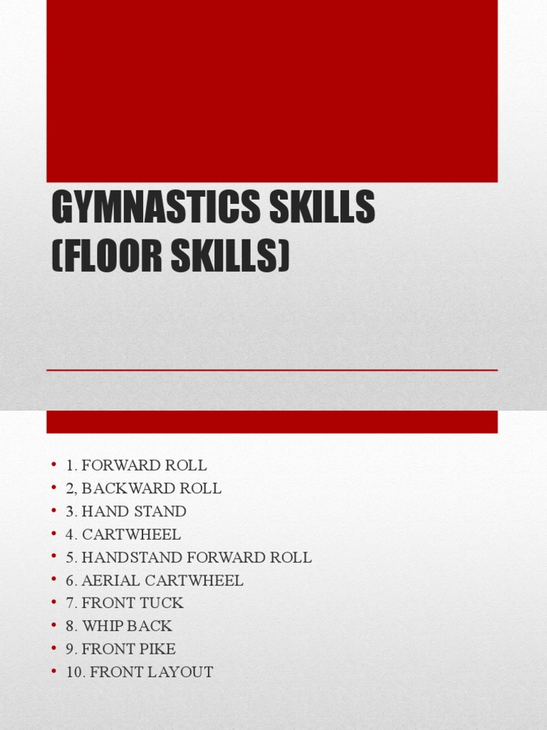Gymnastics - Skills - (Floor - Skills) 105 | PDF