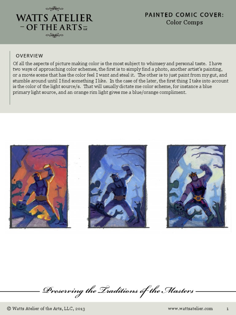 Preserving The Traditions of The Masters: Painted Comic Cover: Color ...