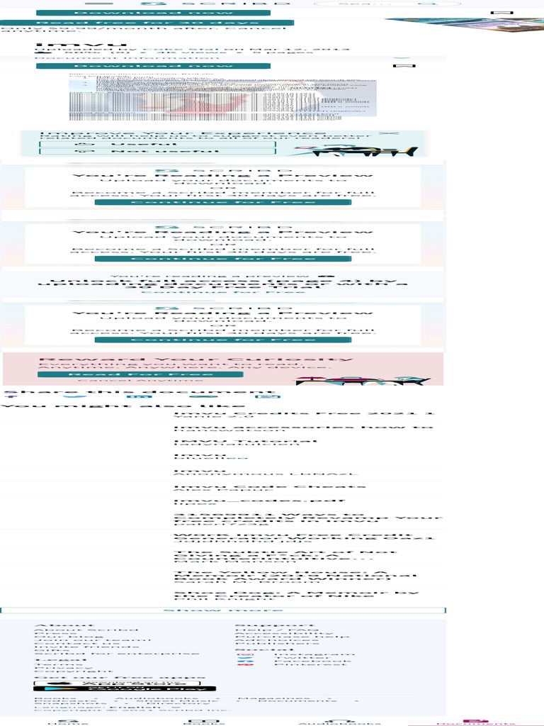 Imvu | PDF | Scribd | Online Services