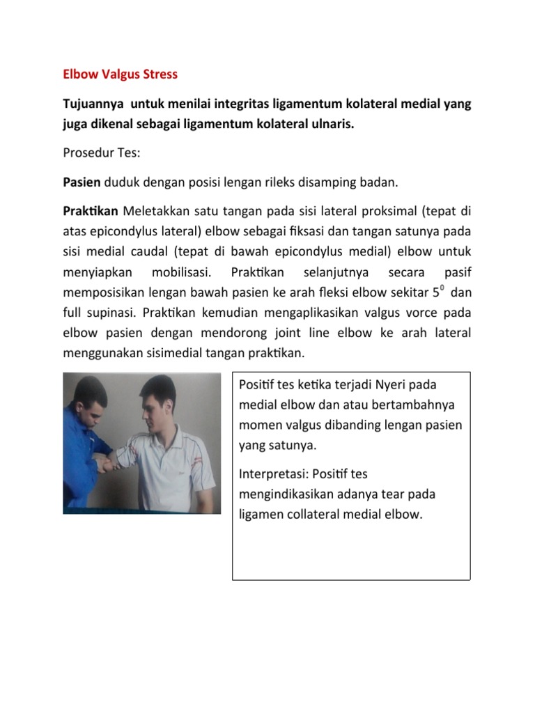 Elbow Valgus Stress | PDF