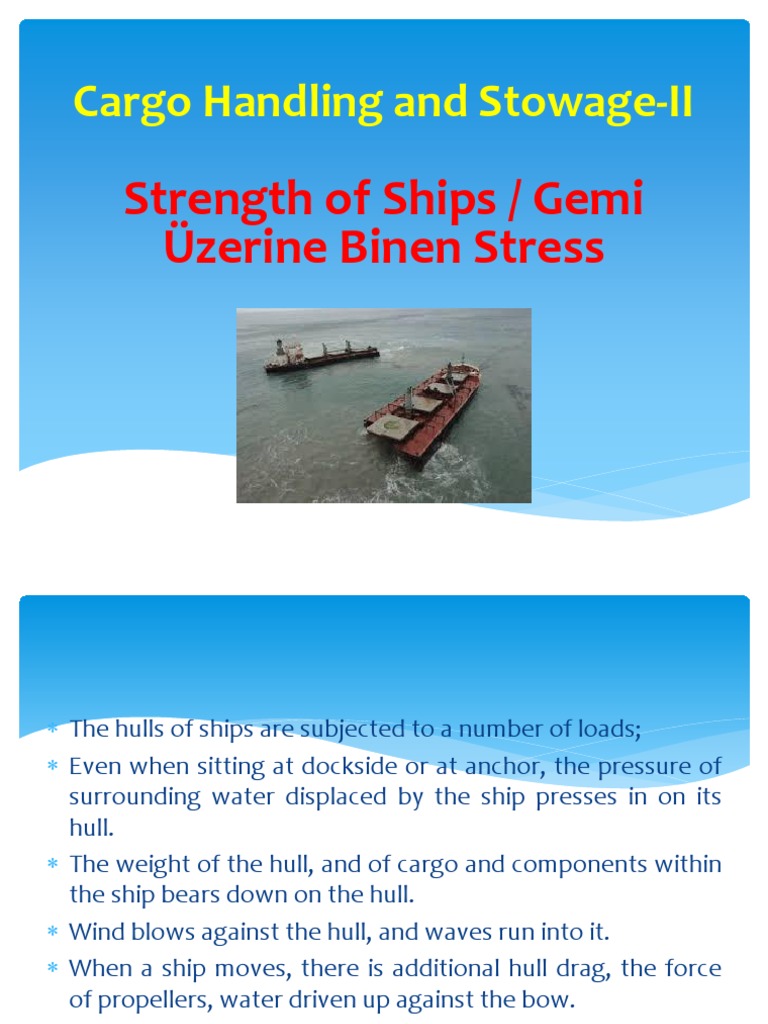 Cargo Handling - 2-2 | PDF | Bending | Ships