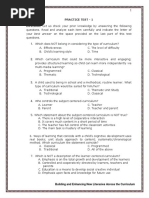 Sample of LET Question in Curriculum Development | PDF | Curriculum ...