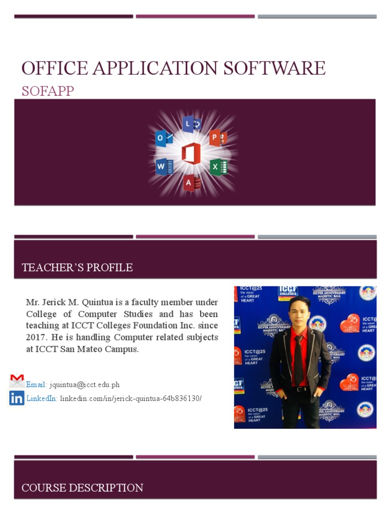 Sofapp Course Overview | PDF | Microsoft Excel | Microsoft Word