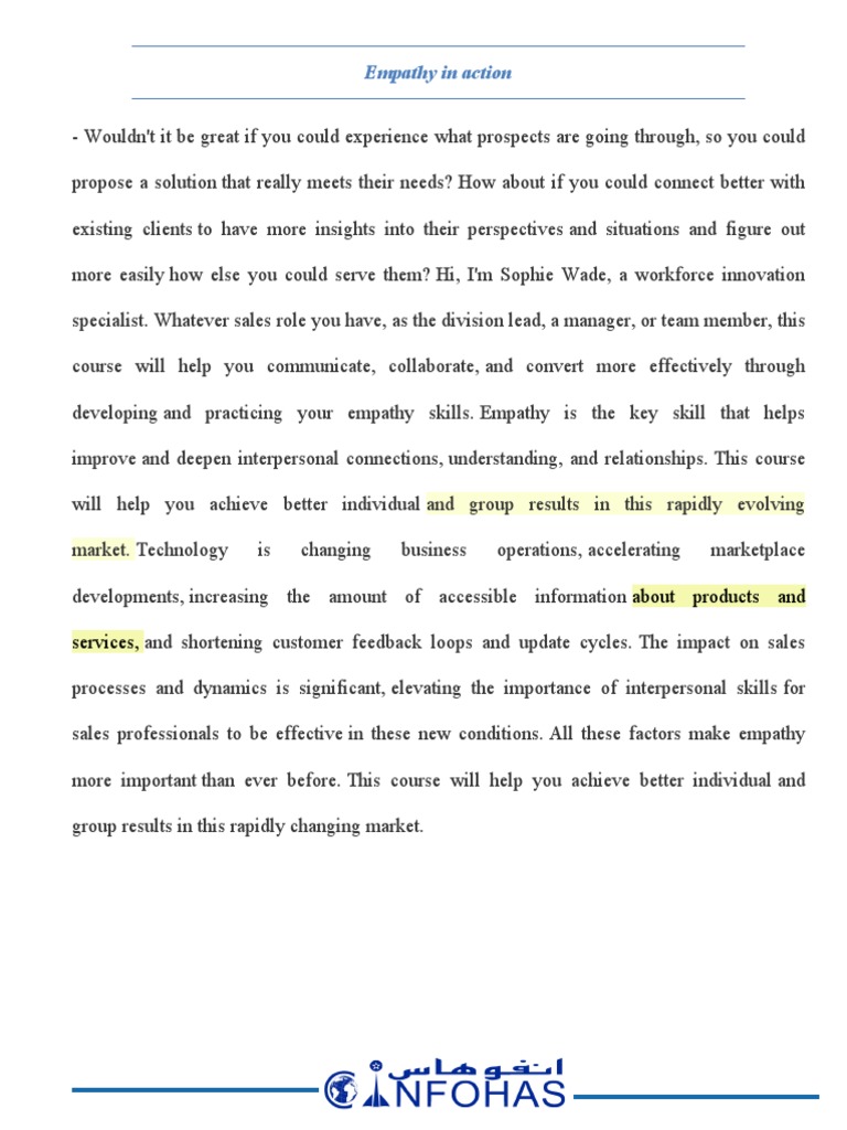 Customer Service Solving Problem Transcript | PDF | Empathy | Sales