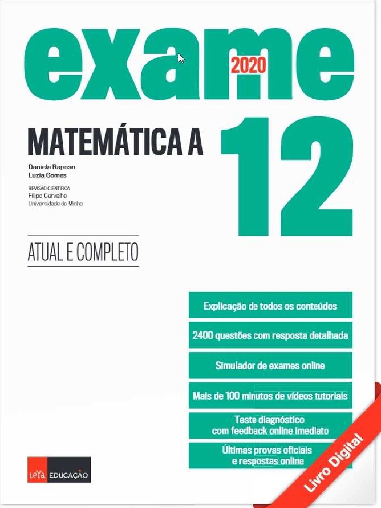 Livro Prep Exame Matemática A 2020 Leya | PDF