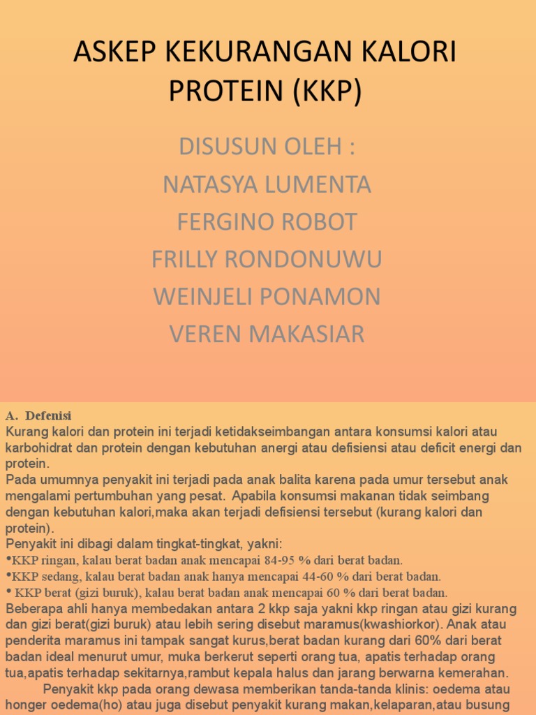 Askep Kekurangan Kalori Protein (KKP) | PDF | Kesehatan Holistik