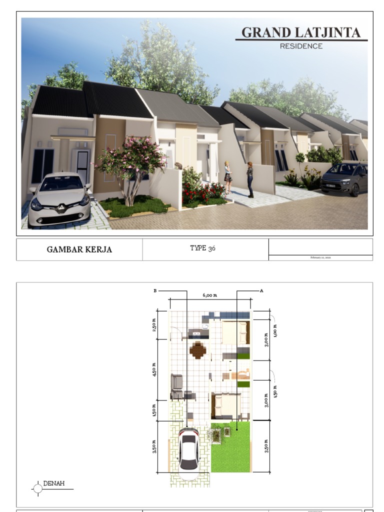 Gambar Kerja Type 36 | PDF