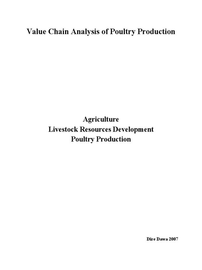 1 Value Chain Analysis of Poultry Production | PDF | Chicken | Poultry ...