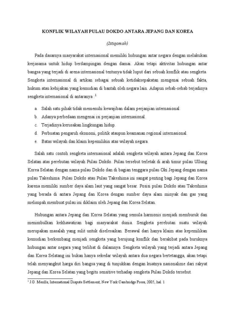 Essay Studi Kasus Hukum Internasional | PDF