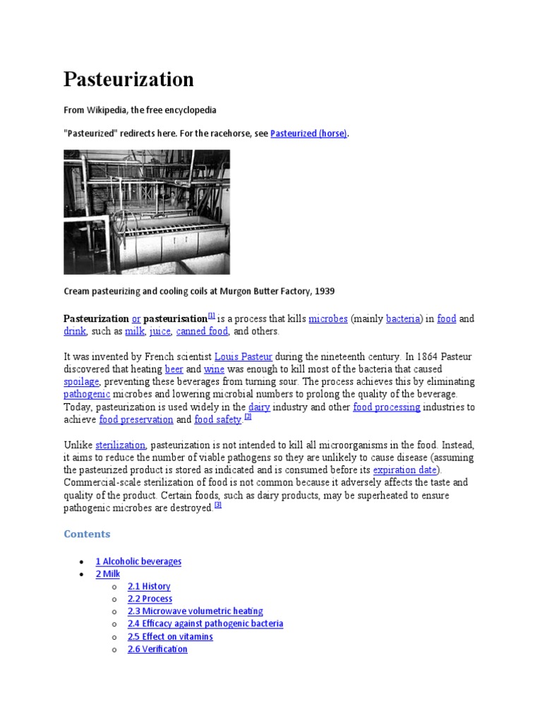 Pasteurized Vs | PDF | Milk | Foods