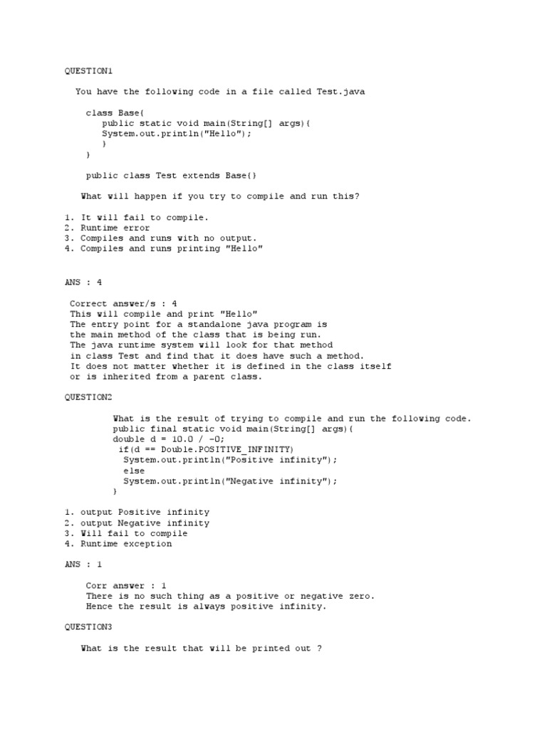 Java Mcqs 1 Download Free Pdf Class Computer Programming Method Computer Programming